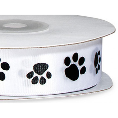 Satin Paw Print Ribbon