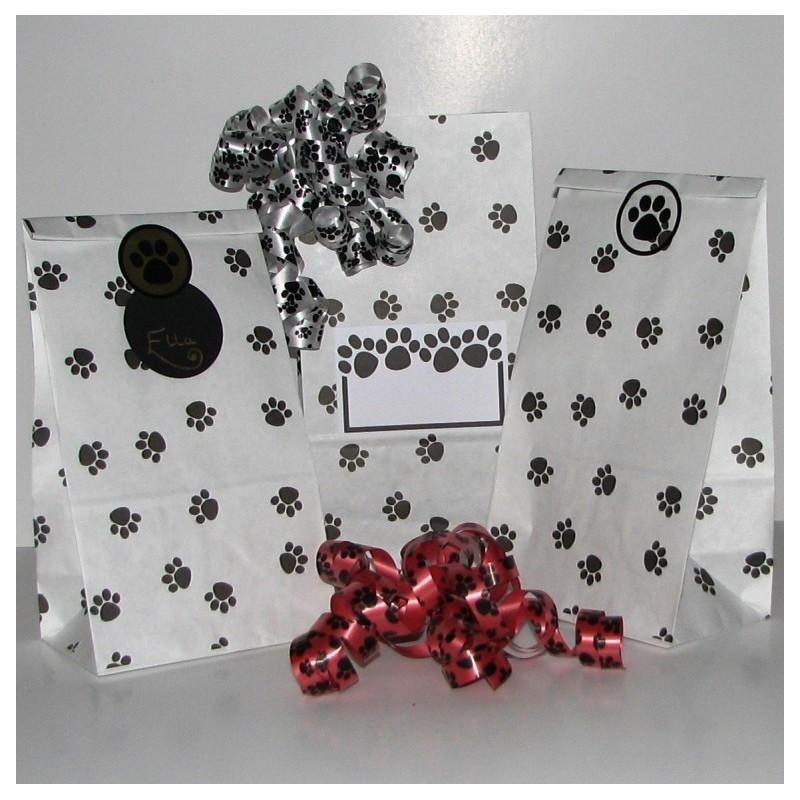 Paw print gift sack